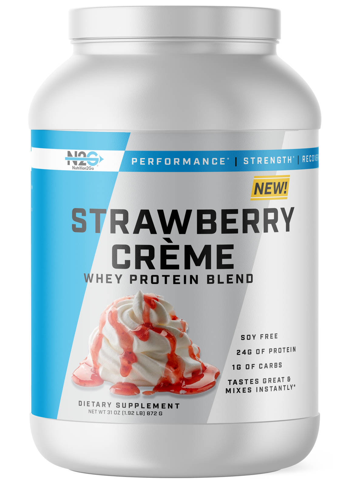 N2G Whey Protein Strawberry Crème – EōS Shop Payment